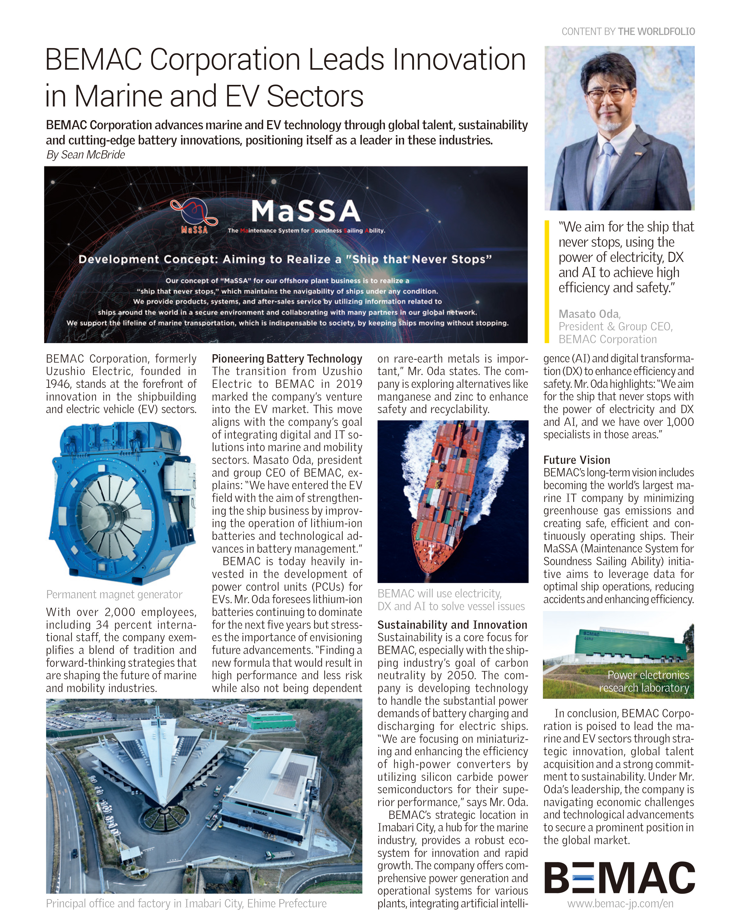 An article about BEMAC was published in Newsweek magazine « News&Topics